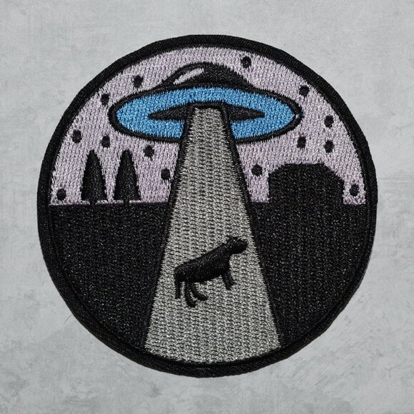 Other | Ufo Alien Cow Abduction Iron On Patch | Poshmark